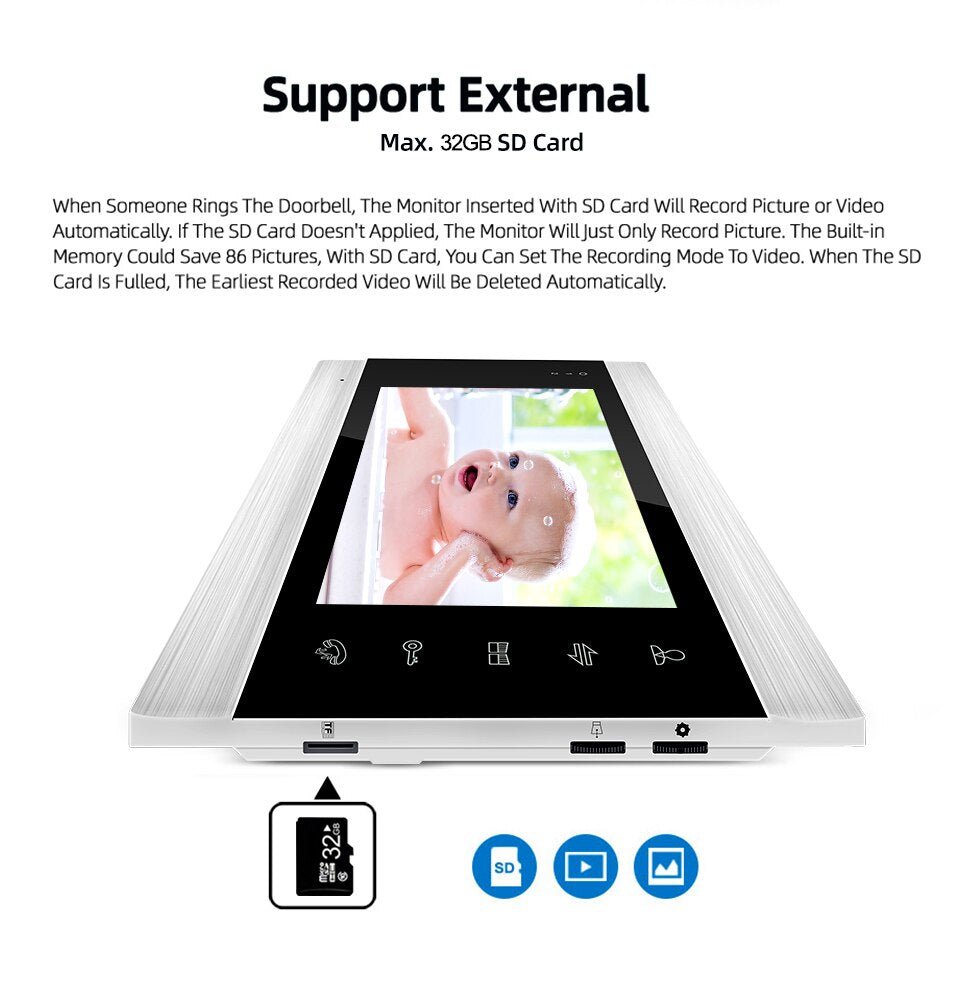 1080P AHD Tuya Smart WiFi Video Intercom Keypad/RFID Card Mobile Phone ...