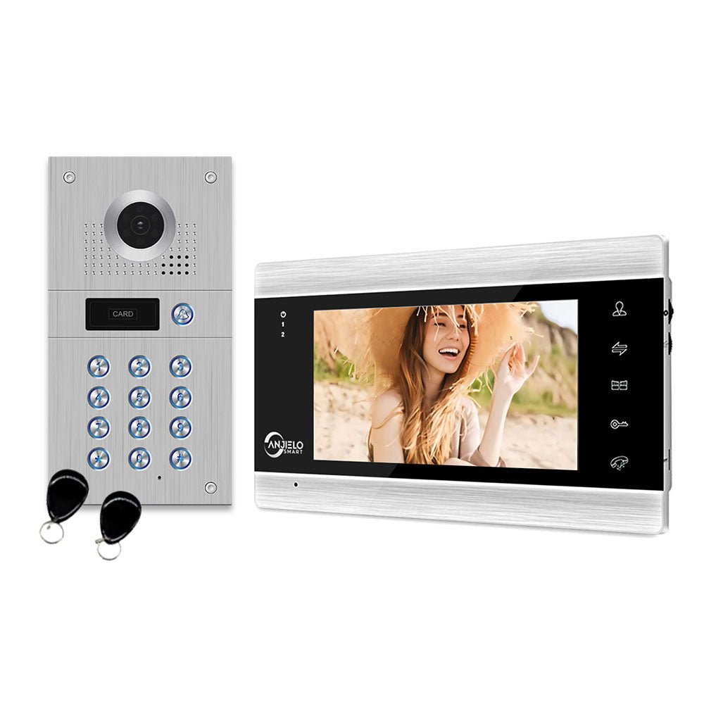 1080P Tuya WiFi Wired Video Intercom with Camera and Code Keypad/RFID ...