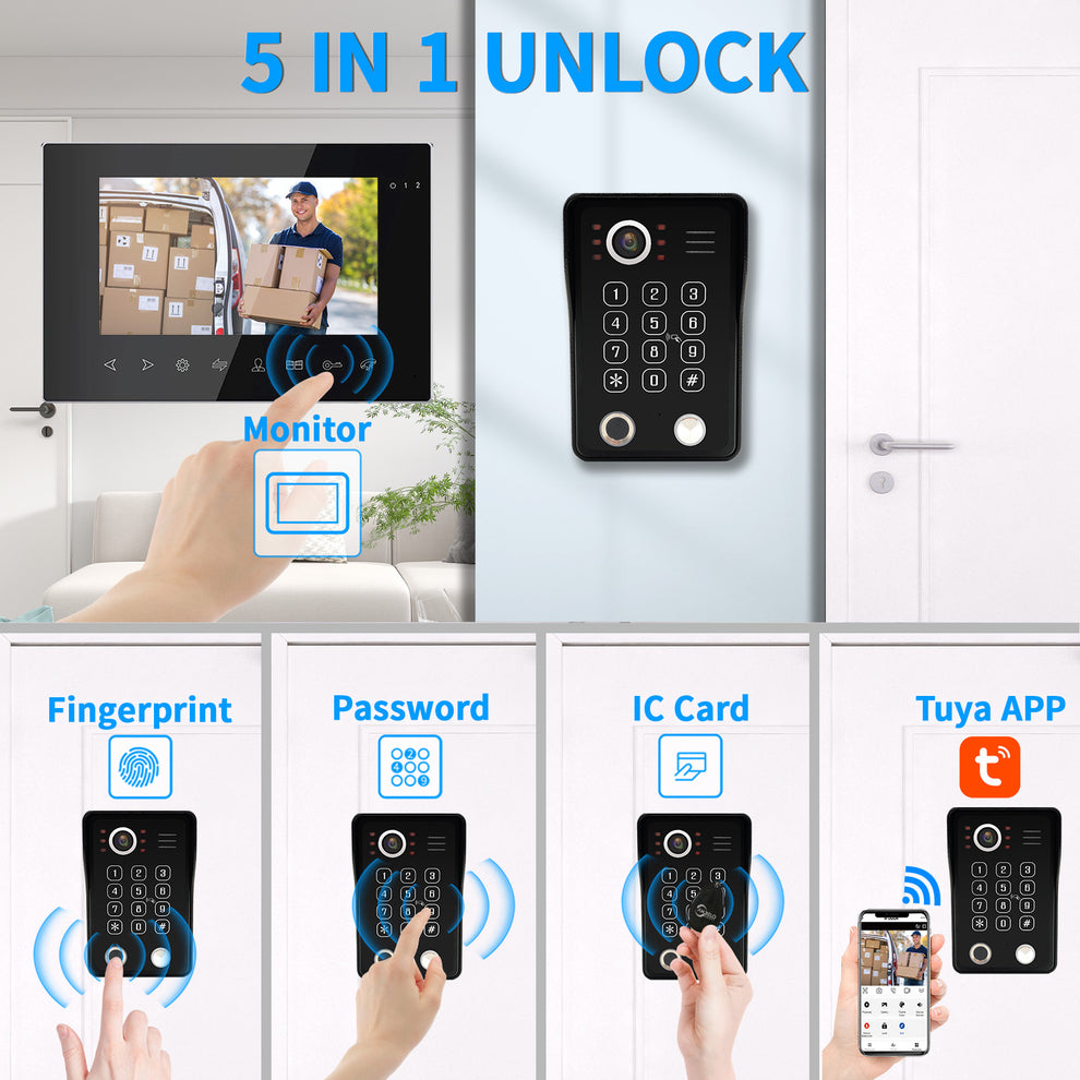 Tuya smart access control system intercom door bell camera wifi doorbe ...