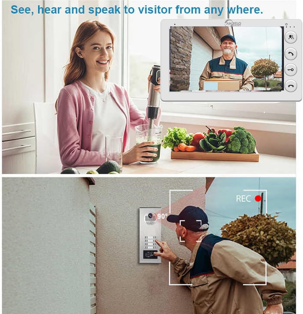 Anjielo Smart Building Video Intercom for 7 Inch Monitor Seamless Buil ...