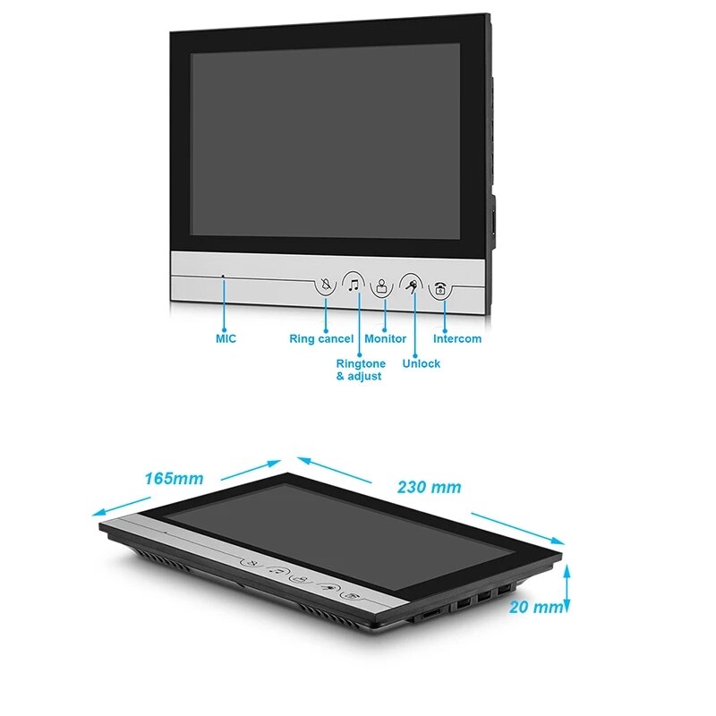 AnjieloSmart Big 9 Inch Indoor Monitor Video Intercom For Apartment ...