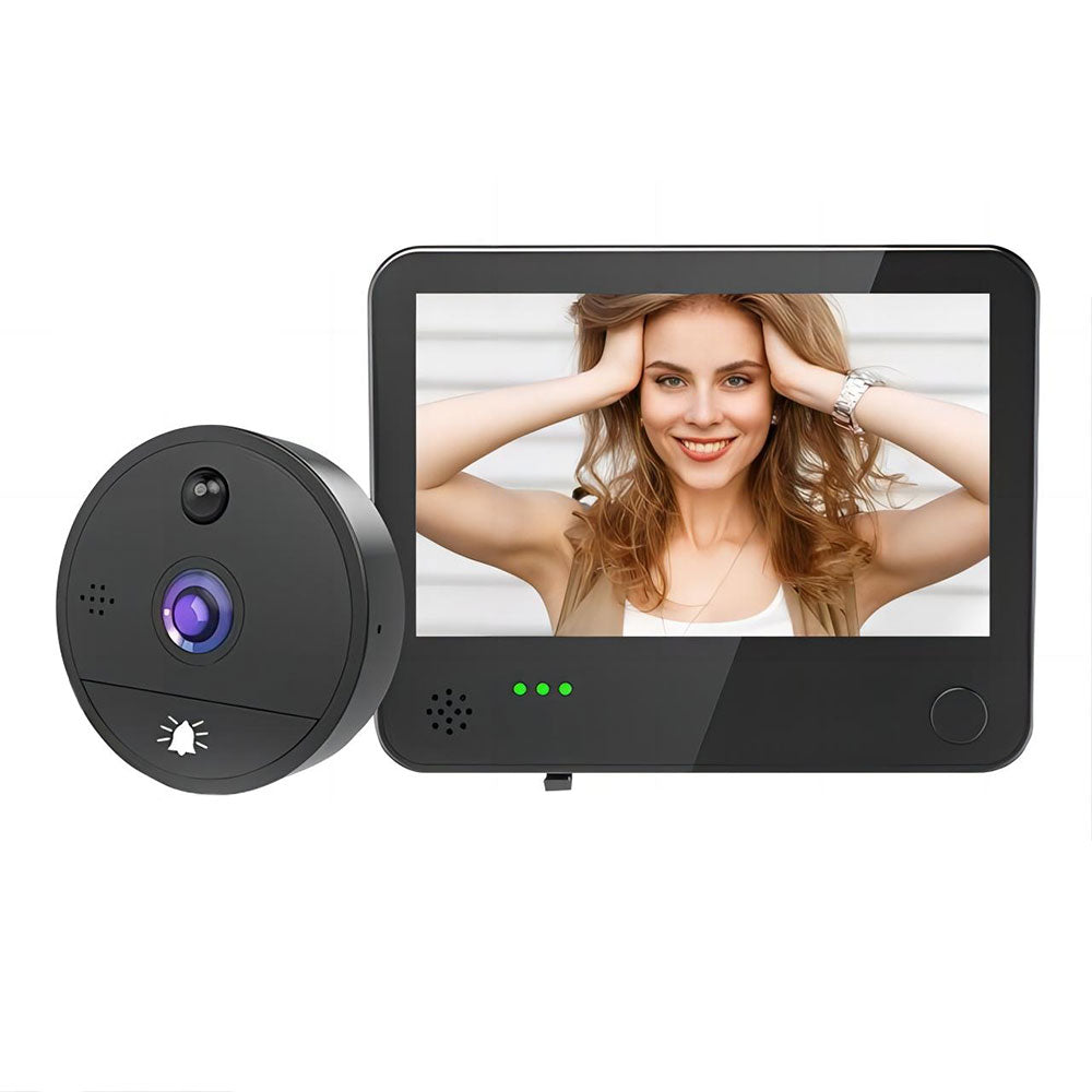 New 1080P Peephole Video Doorbell Camera Wifi Door Bell Viewer High ...