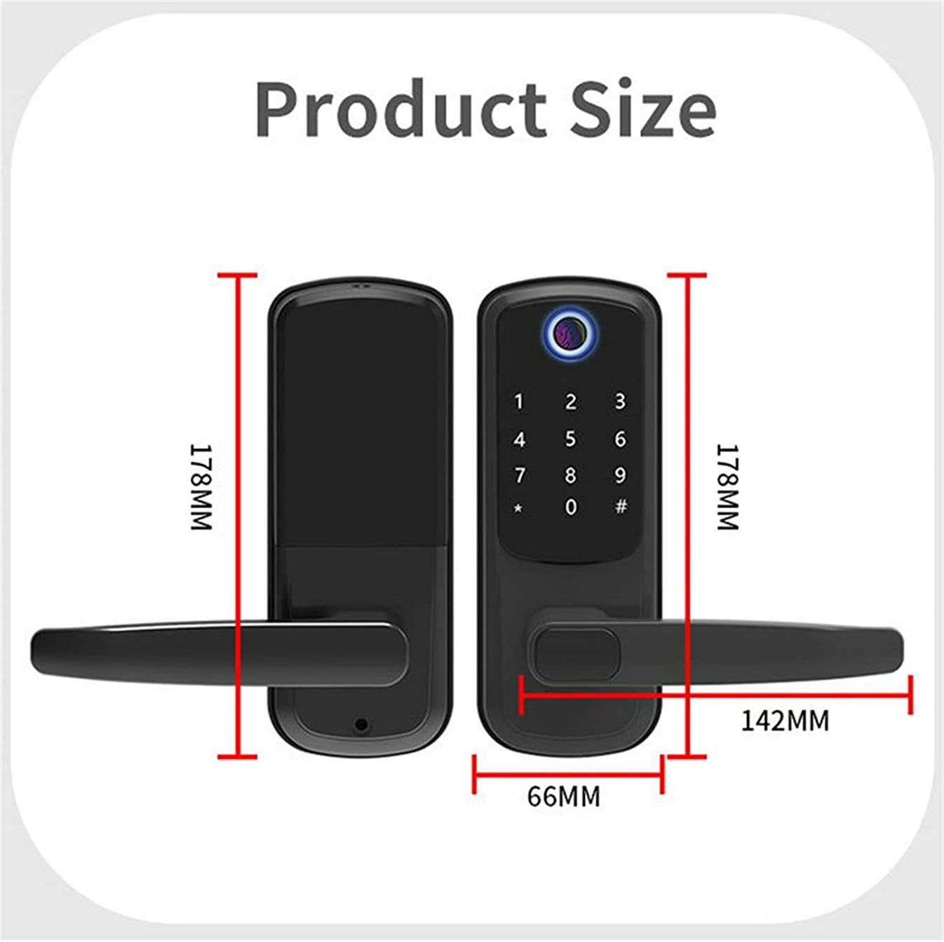 smart door lock Fingerprint Lock Tuya APP Bluetooth Remote Control Sup ...