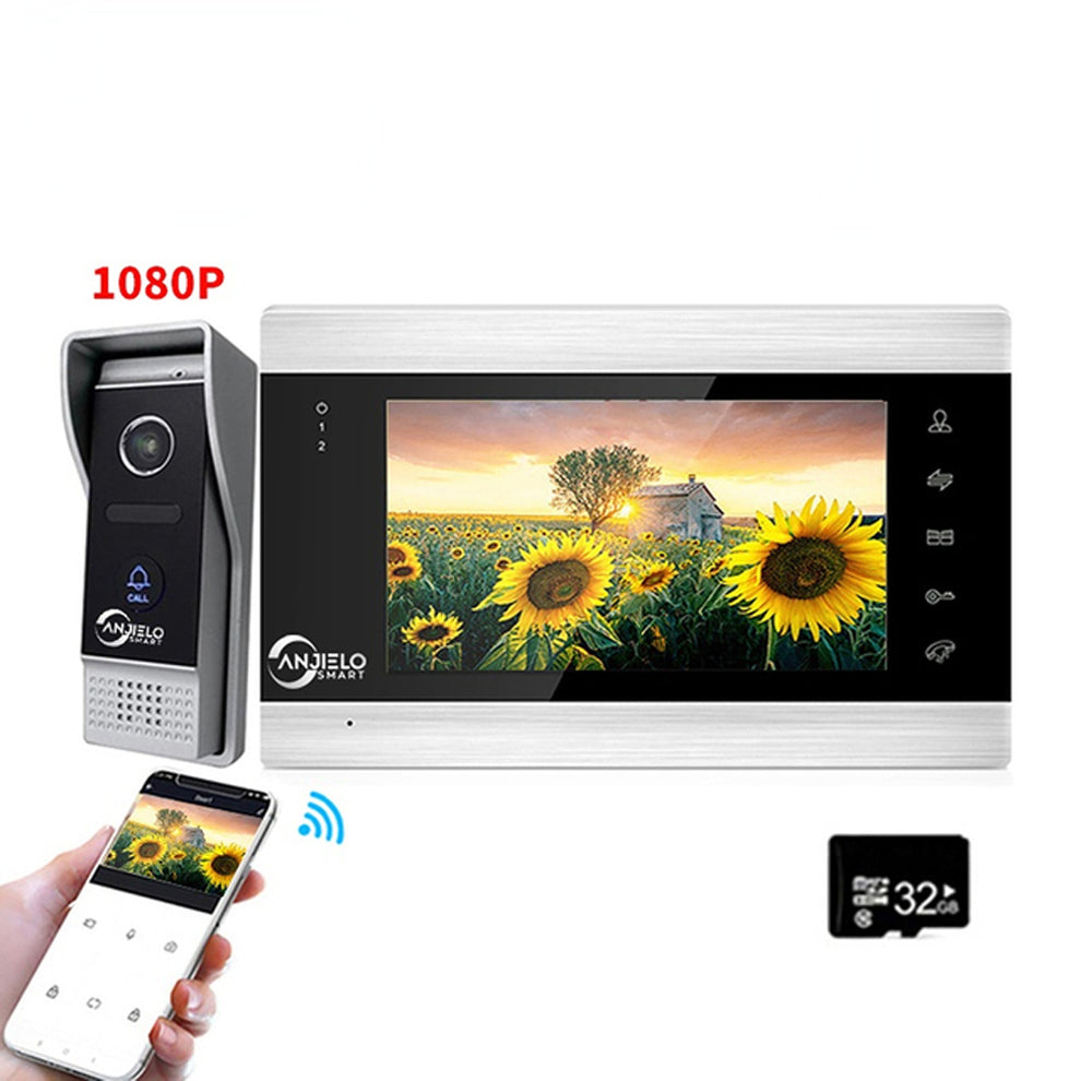 AnjieloSmart 7inch Monitor Video Intercoms Home Security System Video ...