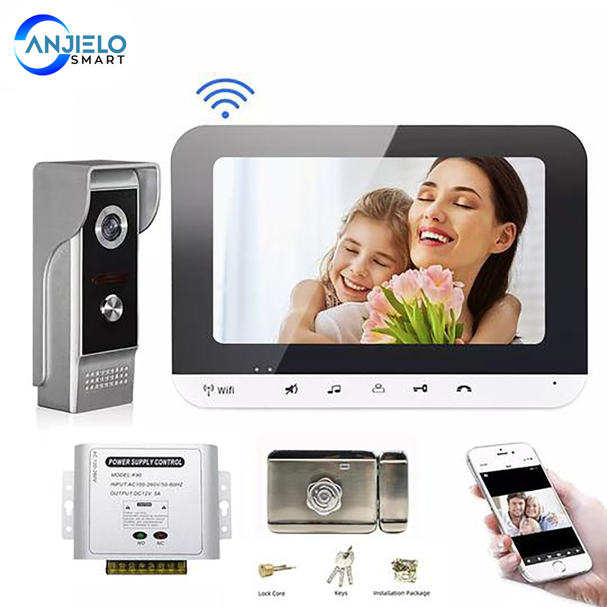 Wifi Video Doorphone Intercom System IOS/Android Smart Mobile Phone a ...